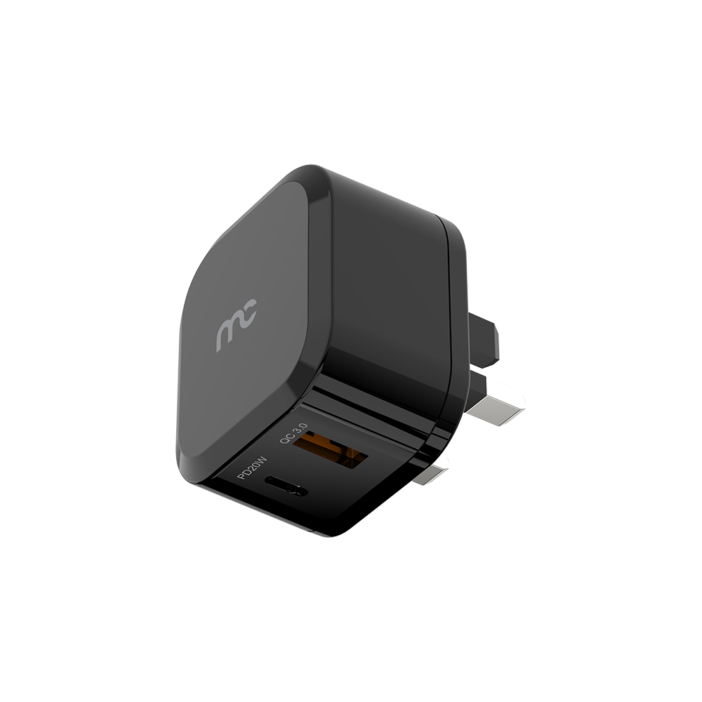 20W Dual Output Travel Charger Black TC-B120 - My Candy Tech