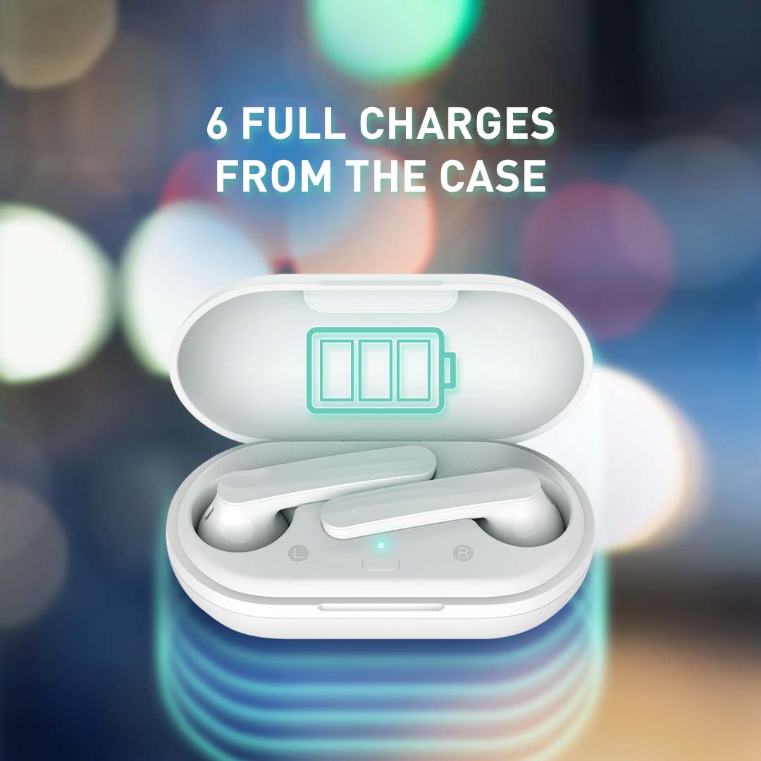 True Wireless Earbuds With Touch Controls White TWS225 - My Candy Tech