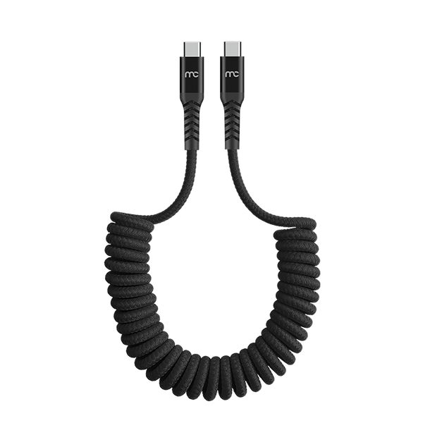 Type-C to C 60W PD Coiled Cable CC-120 - My Candy Tech