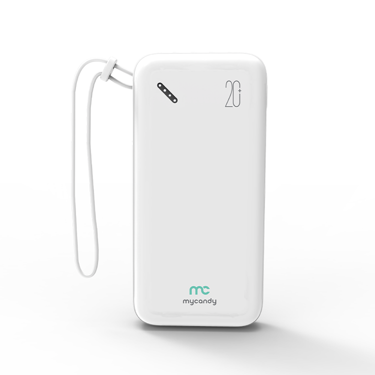 20,000 mAh Fast Charging Powerbank White - My Candy Tech