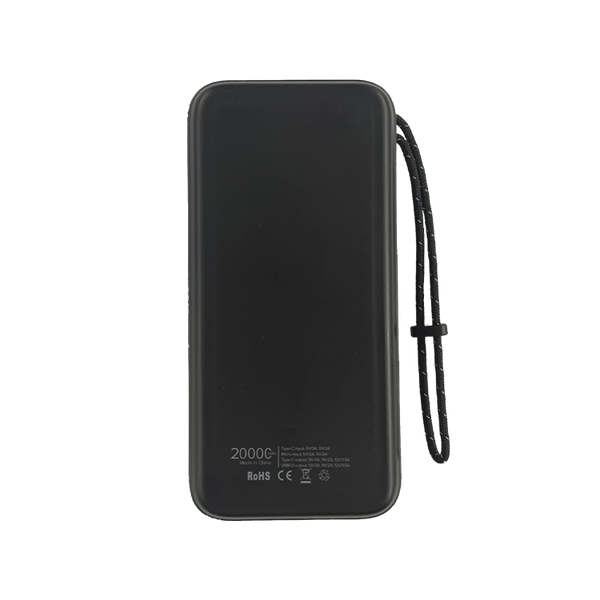 20,000 mAh Fast Charging Powerbank Black - My Candy Tech