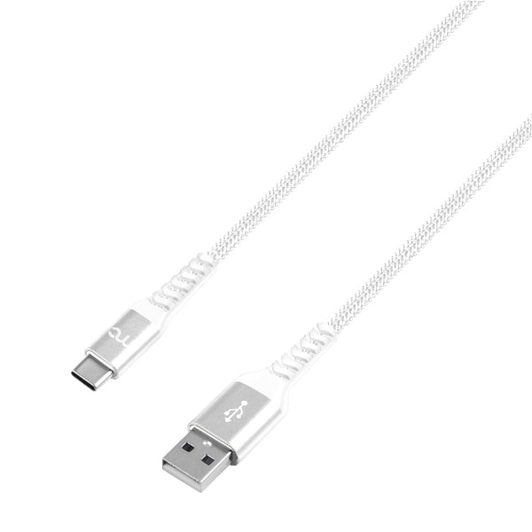 MYCANDY USB A TO TYPE C CHARGE AND SYNC BRAIDED CABLE 1.2M WHITE - My ...