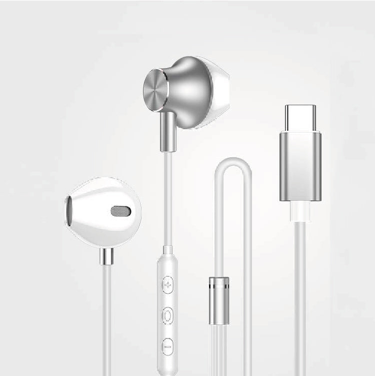 MYCANDY WIRED STEREO HEADSET WITH TYPE C CONNECTOR WHITE - My Candy Tech