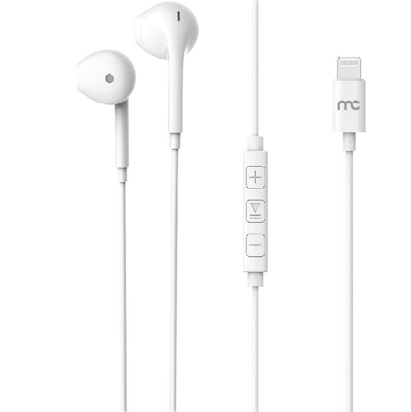 MYCANDY WIRED STEREO HEADSET WITH MFI LIGHTNING CONNECTOR WHITE - My ...