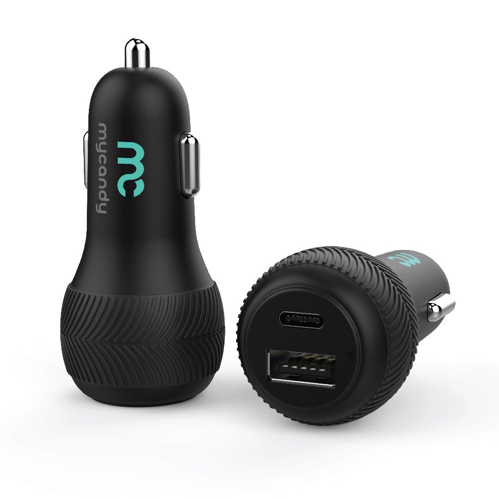 MYCANDY 32W TYPE C POWER DELIVERY CAR CHARGER BLACK - My Candy Tech