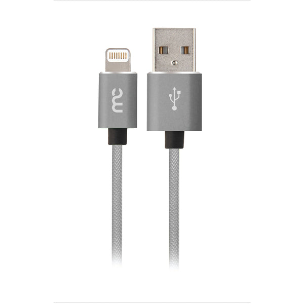 MYCANDY USB A TO MFI LIGHTNING AND SYNC METALLIC CABLE 1.2M GREY - My ...